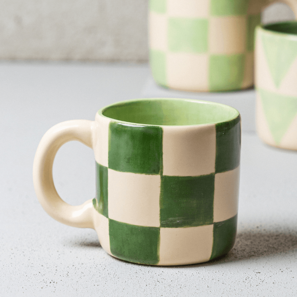 Caneca Quadriculada Verde – Talchá