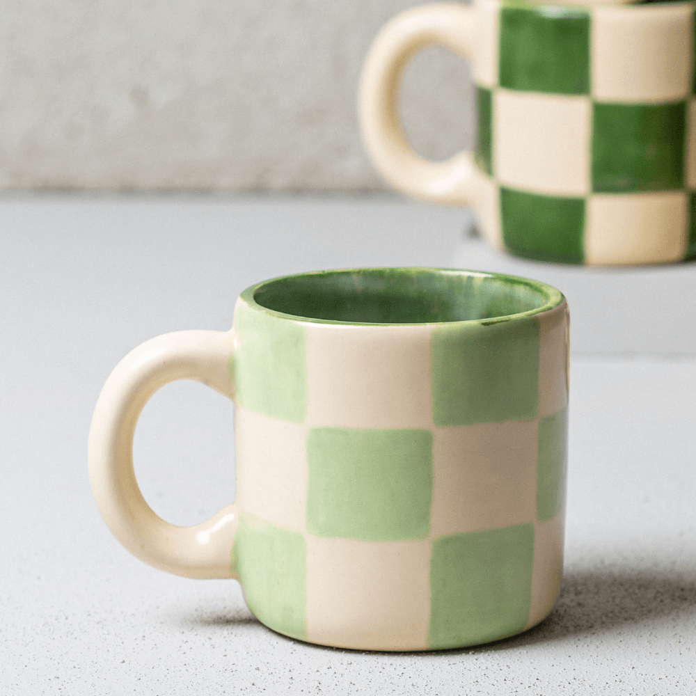 Caneca Quadriculada Verde – Talchá